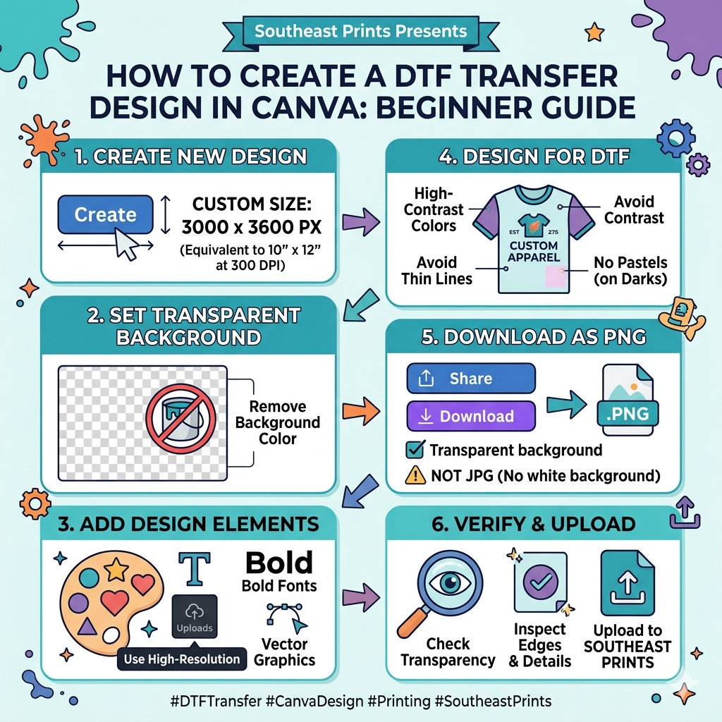 How to Create a DTF Transfer Design in Canva: A Step-by-Step Beginner